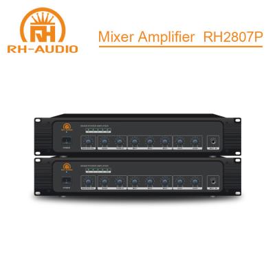 China RH-AUDIO Audio Signal Amplifier with 3 Mic Inputs for Background Music System for sale