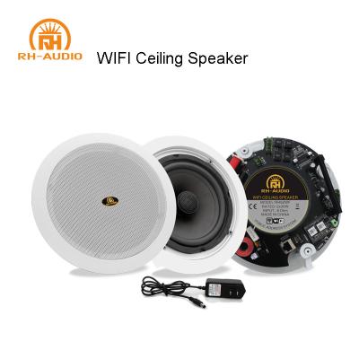 China RH-AUDIO WIFI Wireless Smart Ceiling Speaker with RJ45 Port for Multiroom Audio System for sale