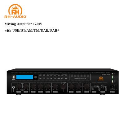 China RH-AUDIO 120W BT Tuner Amplifier with DAB RDS USB for PA System for sale