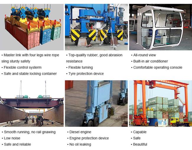 Rubber tyre container straddle carrier 40.5t rtg