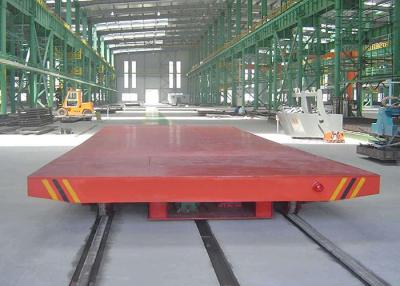 Cina 10 tonnellate di trasferimento alimentata ferrovia elettrica di piattaforma d'acciaio piana del carretto in vendita