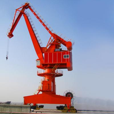 China 10m-Haven Poortkraan 200 Ton Boom Offshore Slewing Jib-Kraan Te koop