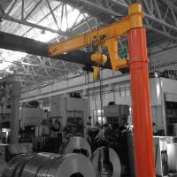China Remote Control Floor Mounted Jib Crane Electric Hoist For Workshop for sale
