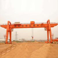China Highly Efficient Double Girder Gantry Crane For Lifting With Hooks for sale