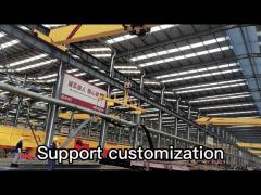 Single Girder Overhead Bridge Crane Light Weight Monorail For Steel Plants