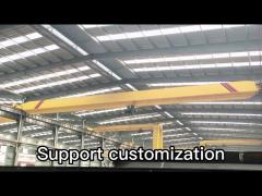 Workstation Light Overhead Crane Equipment Electric Control 5 Ton 10.5m