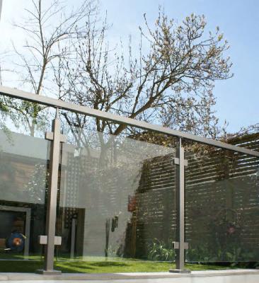 China High Quality Glass Railing / Balustrade with Stainless Steel 304 Handrail for sale