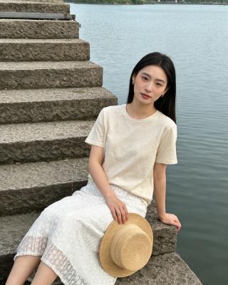 China Textured Midi/Maxi Skirt - White Lace / Sage Green / Dark Brown for sale