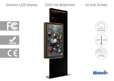 China High Brightness 2500 Nits Digital Wayfinding Signage 55 Inch 1920 X 1080 Resolution for sale