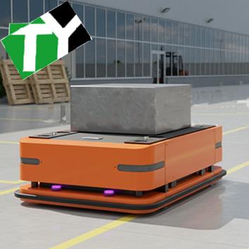 AGV Automated Guided Vehicle in industrial setting