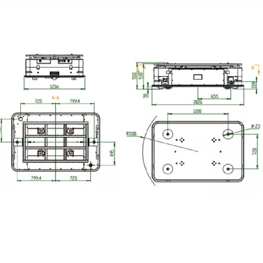 AGV vehicle lifting heavy load