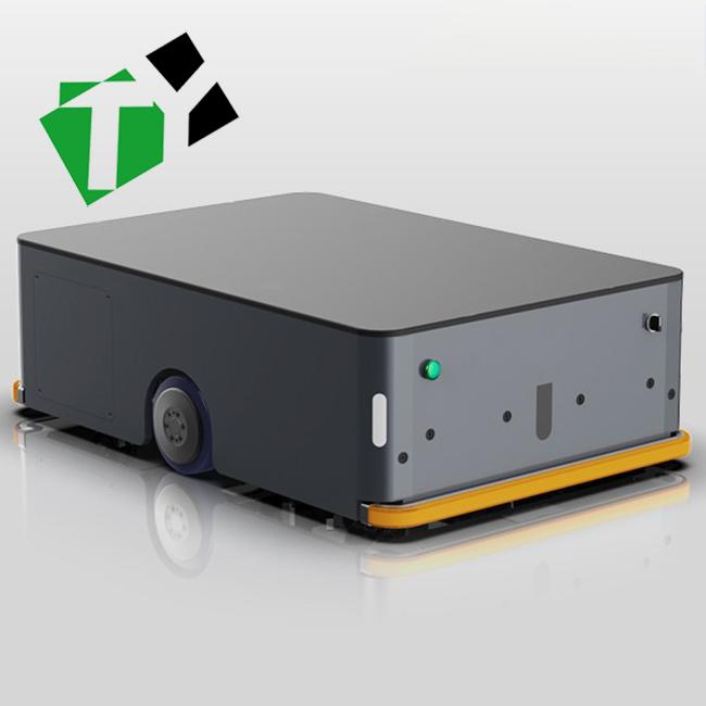 AGV Automated Guided Vehicle in industrial setting