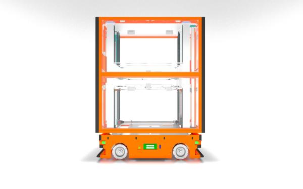 Quality Omnidirectional AGV Semiconductor Panel Dual Platform Lift Telescopic Feeding for sale