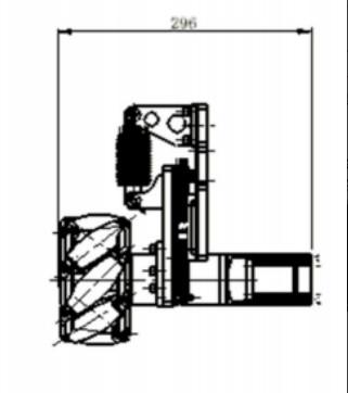 Quality Diameter 152mm AGV Mecanum Wheel Drive Assembly Load 100KG Power 200W for sale