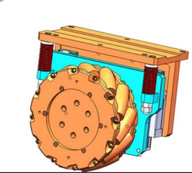 Quality 48V AGV Mecanum Wheel Drive Assembly 4 Wheel Load 500KG Diameter 180mm for sale