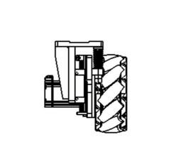 Quality 48V AGV Mecanum Wheel Drive Assembly 4 Wheel Load 500KG Diameter 180mm for sale