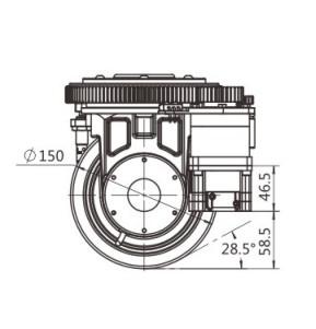 Quality Industrial AGV Steering Wheel Assembly Drive Integrated 400W Wheel Diameter for sale