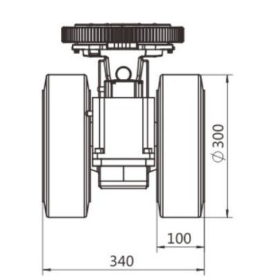 China 2300W Diâmetro 300MM AGV Roda Motor Drive Horizontal de duas rodas Série Planetária em Um à venda
