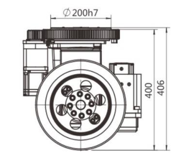 China 2300W Diâmetro 300MM AGV Roda Motor Drive Horizontal de duas rodas Série Planetária em Um à venda