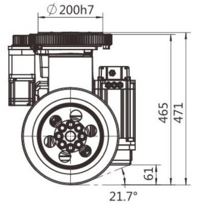 Assetto del volante di un AGV resistente Potenza motrice 3000W Diametro della ruota 300MM