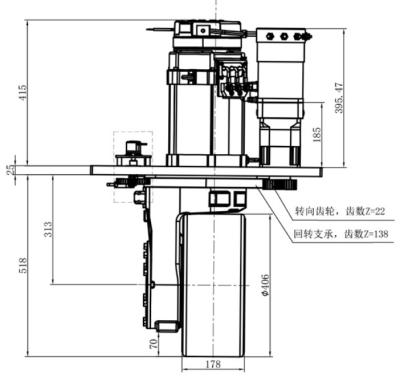 China Zware voertuigen met een enkele AGV-stuur, met stuurwiel, aandrijving, verticale serie 8000 W Te koop