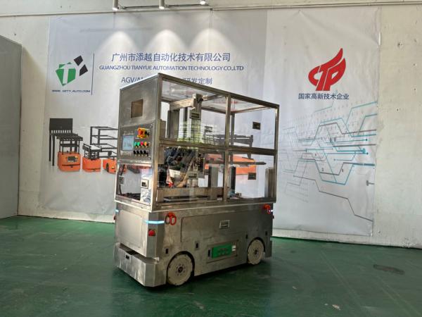 Quality 50KG Load AGV Automated Guided Vehicle Full Front-Moving Fork Picks Up LCD for sale