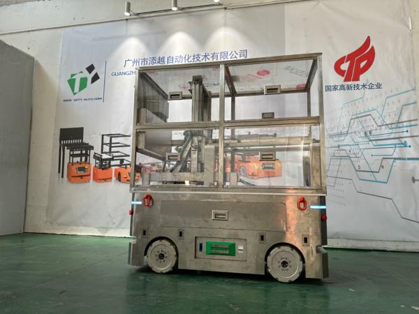 Quality 50KG Load AGV Automated Guided Vehicle Full Front-Moving Fork Picks Up LCD for sale