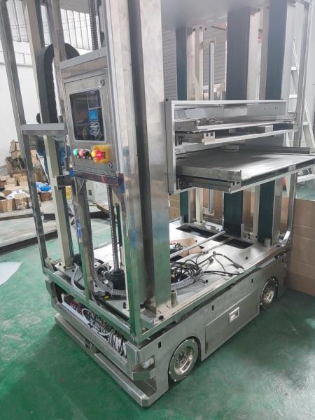Quality LCD Panel Transportation AGV Automated Guided Vehicle Dust-Free Operation Double for sale