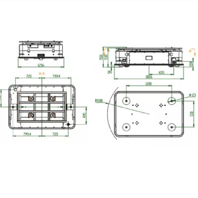 China Materieelbehandeling AGV met hoge belastbaarheid voor spoorloze transferwagen op maat gemaakt 0-5T Prestaties Te koop