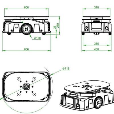 China Smart AGV Robot with Comprehensive Endurance 8h 100KG Lifting Load and 1.5 M/s Maximum Speed for Efficient Material Handling for sale