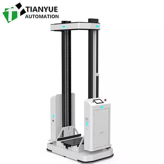 AMR Autonomous Mobile Robot handling pallets in warehouse