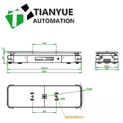 China Customized Table Size AGV Automated Guided Vehicle with 1000KG Maximum Load and 700mm Lifting Height for Efficient Logistics for sale