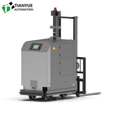 China Intelligent Unmanned Forklift with 48V Battery, ±5mm Stopping Accuracy, and Laser SLAM Navigation for Heavy Duty Material Handling for sale