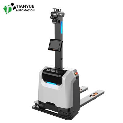 China Intelligent Unmanned Forklift with LiDAR and Vision-Based SLAM Navigation, Full Load Climbing Ability 5%, and Accurate Positioning ±10mm/±1° for sale