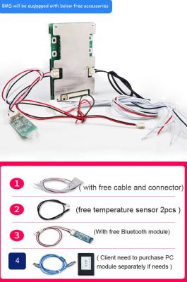 Китай 11S - 15S 36V - 60V умное BMS 20A - постоянн течение 60A со связью Bluetooth UART продается