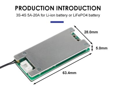 Cina 10A 4S Smart BMS, bordo di protezione della batteria 12v con spessore del compensatore 2mm in vendita