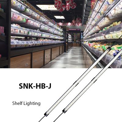 China IP20 1000mm 4.8W 3000K Shelf Lighting Strips Warm White Supermarket Shop Iron Shelf Led Light With Magnet And Clips for sale