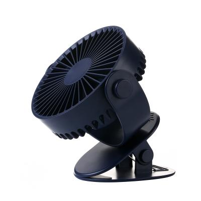 中国 ファン小型USBの再充電可能な携帯用360度回転ファンの5つのベーンの机クリップ 販売のため