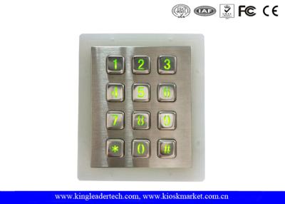 中国 低 Lit の環境のための耐候性がある緑のバックライトを当てられた金属のキーパッド 販売のため