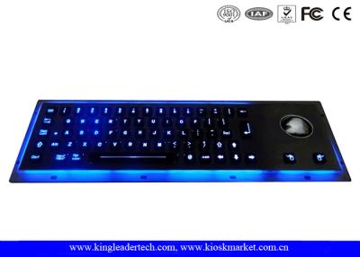 China 65 Full Travel Backlit Keys Illuminated Metal Keyboard , Industrial Computer Keyboard for sale