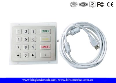 China USB / PS2 Interface Stainless Steel Numeric Key Pad  with 16 Flat Keys for sale