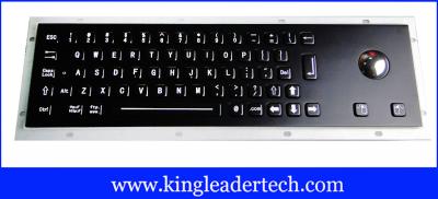 中国 IP65 評価の完全な旅行キーの光学トラックボールが付いている黒い産業キーボード 販売のため