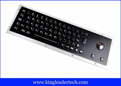 中国 IP65 評価の完全な旅行キーの光学トラックボールが付いている黒い産業キーボード 販売のため