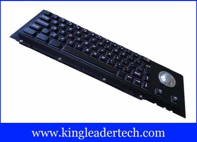 China Cherry Key Swithc Kiosk Black Metal Keyboard With Trackball In Good Tactile for sale