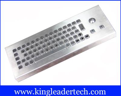 China Brushed Industrial Computer Small Footprint Desktop Keyboard With Trackball for sale