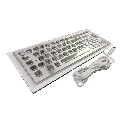 China Teclado industrial de aço inoxidável com 64 teclas personalizadas à venda