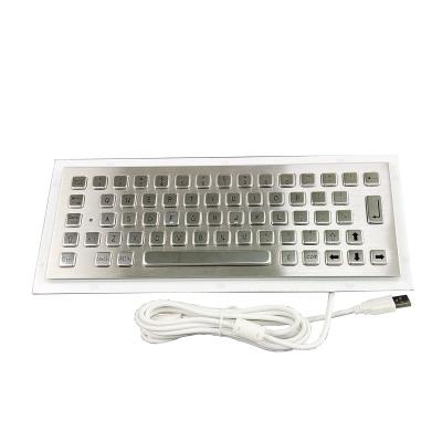 China Teclado industrial de acero inoxidable con 64 teclas personalizadas en venta
