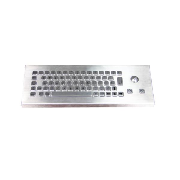 Rugged Industrial Desktop Stainless Steel Metal Keyboard With Optical Trackball Mouse