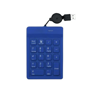 Cina Tastiera numerica industriale di silicone anti-virus disinfettabile con cavo USB retrattile in vendita