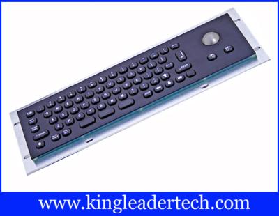 중국 66의 열쇠는 광학적인 트랙볼을 가진 금속 키보드 알루미늄 합금 뒷판을 검게 합니다 판매용
